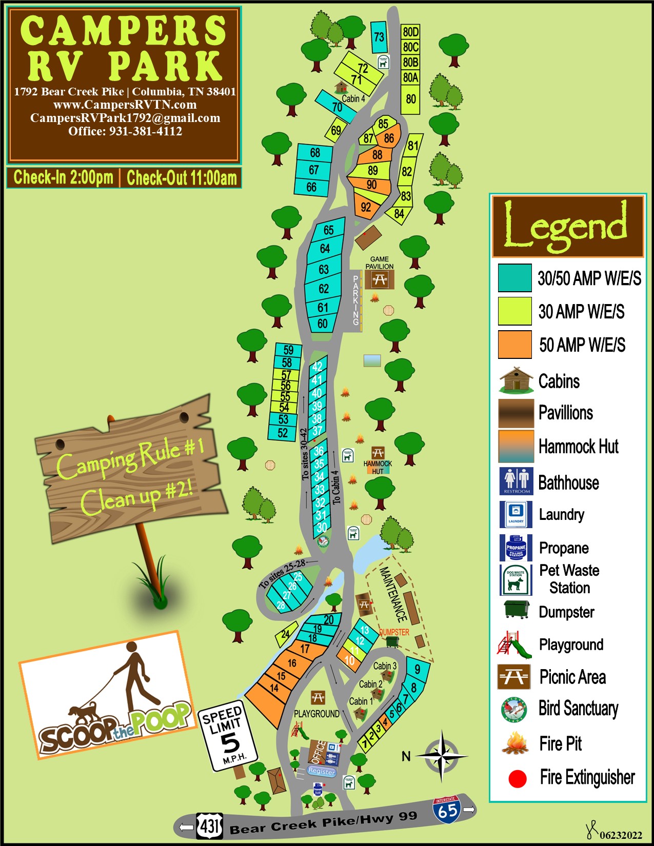 Campers RV Campground Map – Campers RV Park